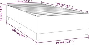 vidaXL Rám postele 80 x 200 cm umělá kůže [3121011] Barva: Hnědá