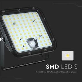 LED Solární reflektor se senzorem LED/30W/6,4V 6400K