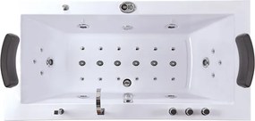BPS-koupelny Hydromasážní vana HYD-RA640 180x90 bez ohřevu vody