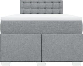 Box spring postel s matrací světle šedá 120x190 cm textil 3288141