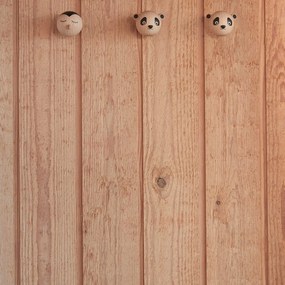 Nástěnný háček z bukového dřeva v přírodní barvě Panda – OYOY Mini