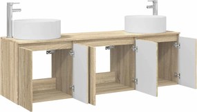 Sada koupelnových skříněk 3 ks Dub sonoma 49,5 x 44,5 x 65,5 cm 3405729