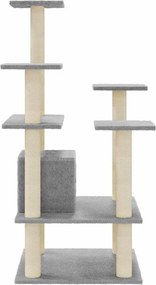 Škrabadlo pro kočky se sisalovými sloupky světle šedé 110 cm 171480