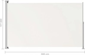 Zatahovací boční markýza 200x300 cm Dekorhome Krémová