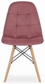 Jídelní židle DUMO sametová růžová