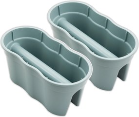 KHW Balkonový truhlík »Flowerclip Xl«, sada 2 ks (pastelově mátově zelená)