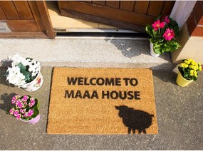 Rohožka z přírodního kokosového vlákna Artsy Doormats Welcome to Maaa House, 40 x 60 cm