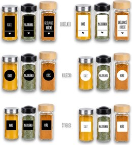 Orion Kořenka, skleněná hranatá s bambusovým víčkem, CUBE 200ml
