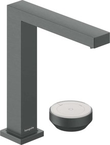 Hansgrohe Tecturis E - Umyvadlová baterie s výpustí, 2-otvorová instalace, CoolStart, EcoSmart+, kartáčovaný černý chrom 73053340