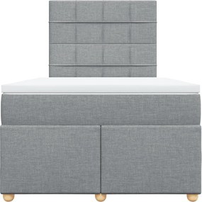 Box spring postel s matrací světle šedá 120x190 cm textil 3291219