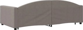 Válenda s přistýlkou a zásuvkami taupe 100 x 200 cm textil 3197232