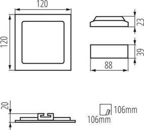 Podhledové LED svítidlo Kanlux KATRO V2LED 6W-NW-W neutrální bílá 28946
