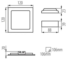 Podhledové LED svítidlo Kanlux KATRO V2LED 6W-NW-W neutrální bílá 28946