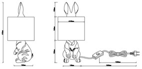 Globo 21633G - Stolní lampa RABBIT 1xE27/25W/230V