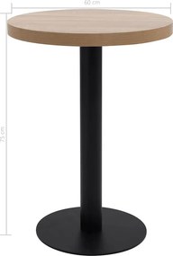 Bistro stolek světle hnědý 60 cm MDF 286421