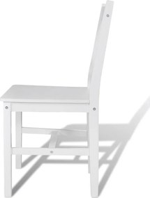 vidaXL Jídelní židle 4 ks borové dřevo [241511] Barva: Bílá