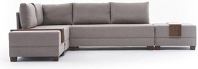 Hanah Home Rohová pohovka FLY krémová s lenoškou vlevo 825BLC2672