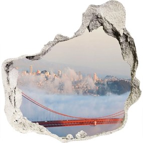 Wallmuralia Fototapeta díra na zeď 3D Most San Francisco 75x75 cm