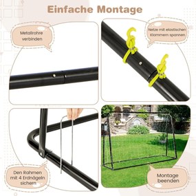 Costway 2 v 1 Fotbalová branka a odrazka Fotbalové branky 187 × 60 × – černý
