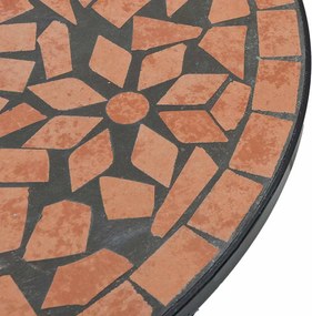 Mozaikový bistro set terakotový železo a keramika 3216352