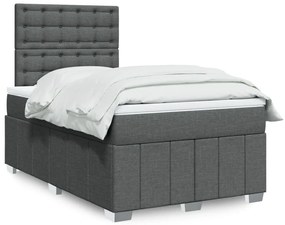 Box spring postel s matrací tmavě šedá 120x200 cm textil 3291650