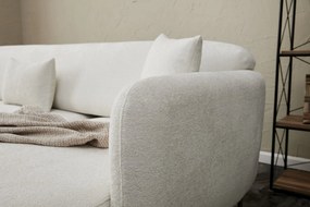 HANAH HOME Rohová pohovka SIMENA krémová pravá 266 cm 825BLC2832