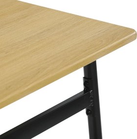 Set jídelní (1+2), MDF, dekor divoký dub, černý kov hnědá
