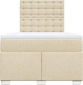 Box spring postel s matrací krémová 120x190 cm textil 3292746