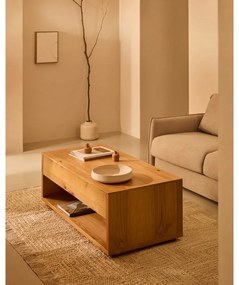 Konferenční stolek v dekoru dubu v přírodní barvě 60x120 cm Alguema – Kave Home