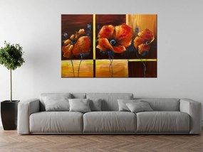 Gario Ručně malovaný obraz Mák polní Rozměry: 120 x 80 cm