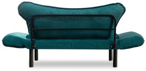 Designová rozkládací pohovka Wenda 140 cm petrolejová