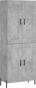 Skříň highboard betonově šedá 69,5x34x180 cm kompozitní dřevo 3199693