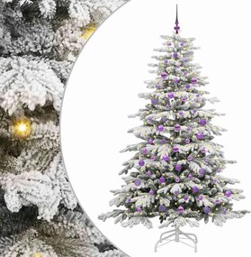 Umělý Skládací Vánoční Strom Bílá 210 cm PE a PVC 3395655