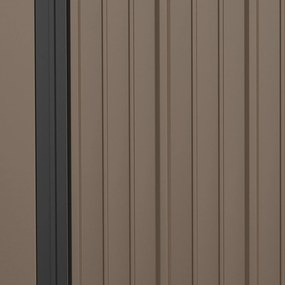 Zahradní kůlna Outsunny 1,34 m² s pultovou střechou, uzamykatelný nástrojový kabinet, vyrobený z pozinkované oceli, 161,5 x 94,5 x 196 cm, hnědý