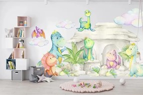 Nálepka pro děti kreslený svět dinosaurů 120 x 240 cm