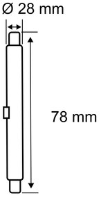 Paulmann 28838 LED žárovka, 9W 2700K R7S 78mm | 60.cz - svítidla