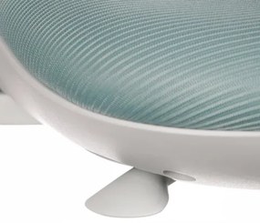 Dětská židle modrá síťovina bílý kříž podpěrka nohou KA-C806 BLUE
