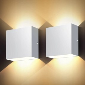 2X Nástěnná lampa Obývací pokoj Chodba Led nástěnné svítidlo Nahoru A Dolů Moderní IP65 12W