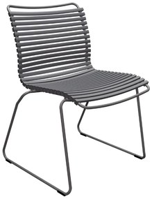 OnaDnes -20% Tmavě šedá plastová zahradní židle HOUE Click
