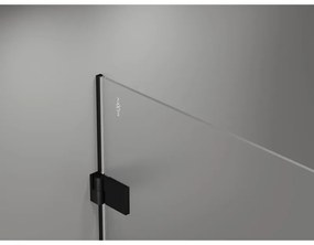 Mexen Lunar-B L sklápěcí sprchový kout levý 85 x 80 cm, čiré sklo, černá matná, 832L-085-080-70-00-L