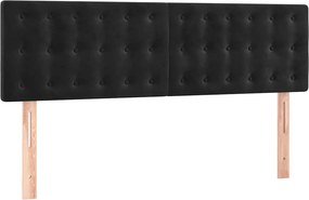 Box spring postel s matrací černá 140 x 190 cm samet 3141541