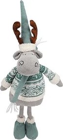 Vánoční figurka látkového soba mátová 49 cm