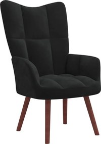 vidaXL Relaxační židle krémově samet [328061] Barva: Černá