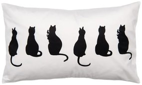 Bílý povlak na polštář s kočkami Dog&Cat - 30*50 cm