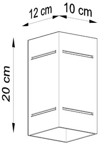 Nástěnné svítidlo Blocco, 1x černé kovové stínítko