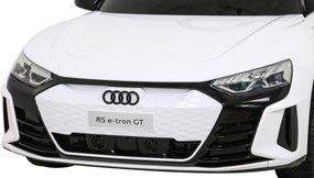 Ramiz Elektrické autíčko Audi RS E-Tron GT pro děti bílé + dálkové ovládání + pohon 4x4 + rádio MP3 + LED + EVA