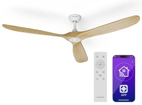 Klarstein Bahama Breeze Smart Stropní ventilátor, lopatky rotoru z masivního dřeva, dálkové ovládání + ovládání pomocí aplikace
