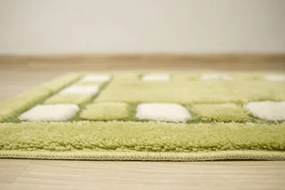 Sada koupelnových koberečků Jarpol Victoria safír / zelená / olivová