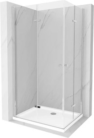 Mexen Lima Duo, sprchový kout 100 (dveře) x 90 (dveře) cm, 6mm čiré sklo, chromový profil, + sprchová vanička, 856-100-090-01-02-4010