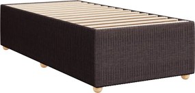 Rám postele bez matrace tmavě hnědá 80 x 200 cm textil 3284896
